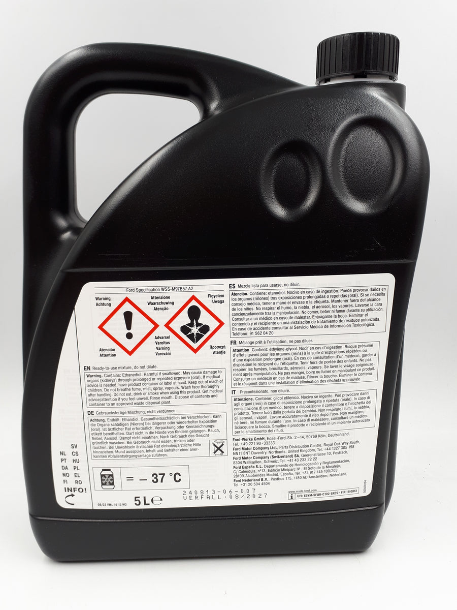 Anticongelante Original de Ford Motorcraft Garrafa de 5 litros color v ...