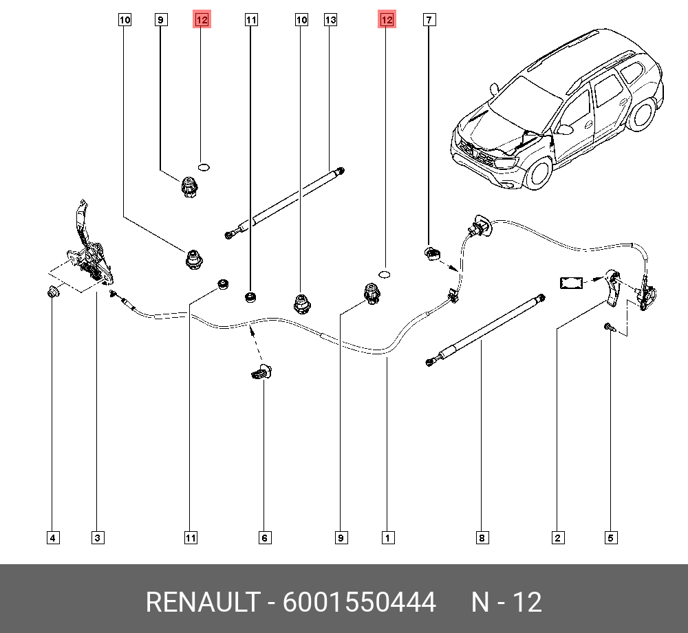 Etiqueta Protectora de Alarma Renault y Dacia 6001550444 – MLBMOTOR