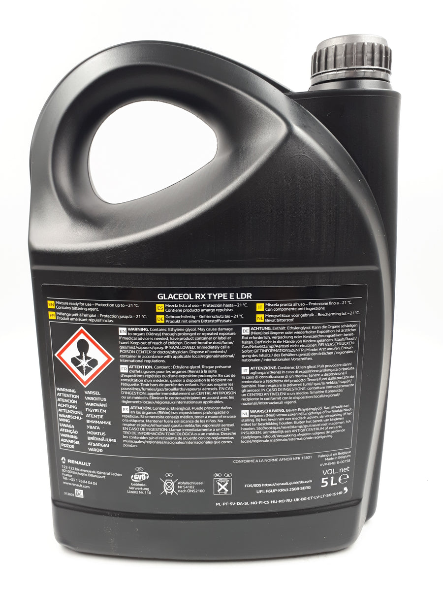 ANTICONGELANTE REFRIGERANTE DACIA RENAULT GLACEOL RX TYPE E Long Life ...