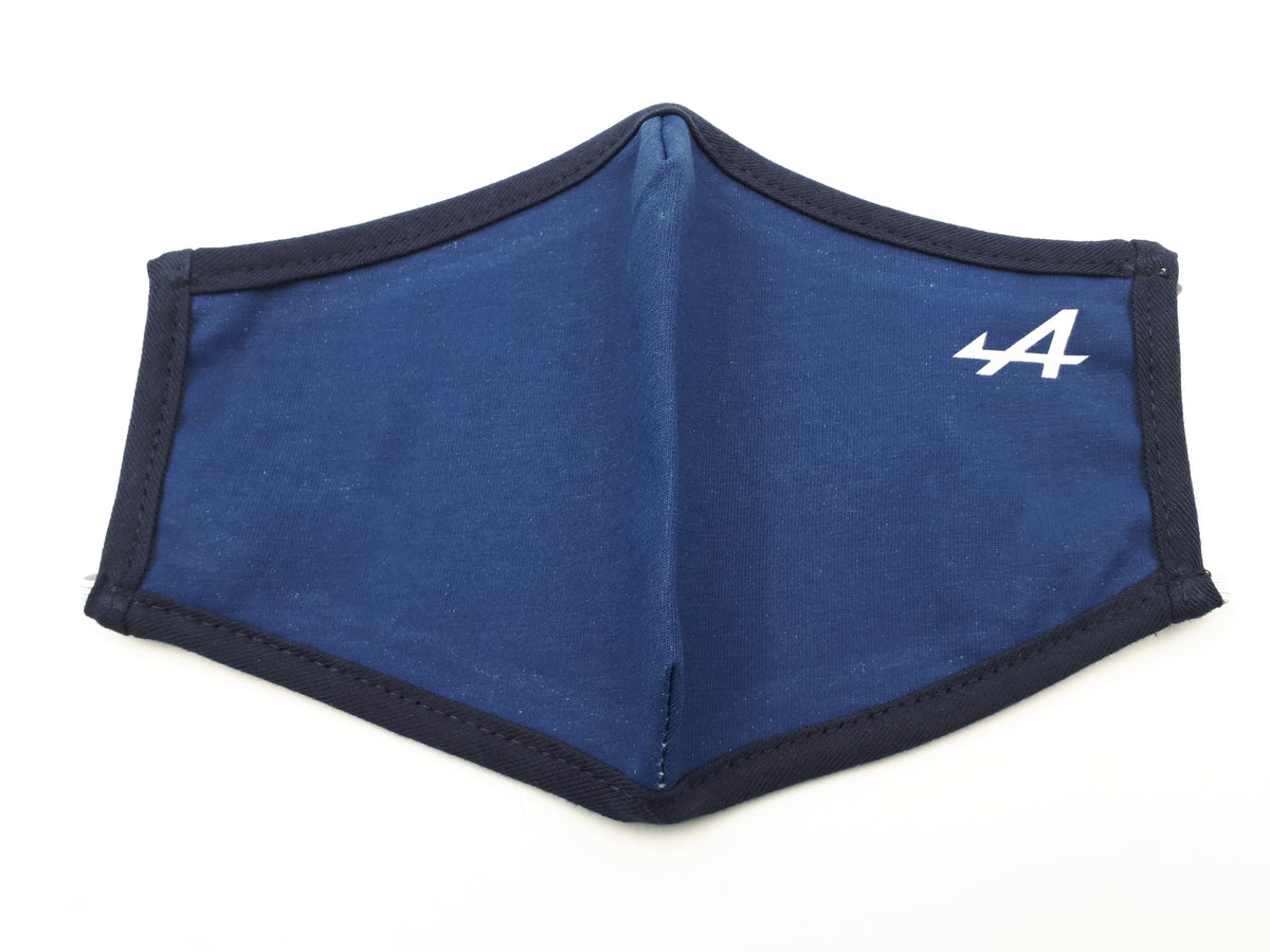 Original Renault Alpine Formula 1 F1 textile mask Blue and white logo ...