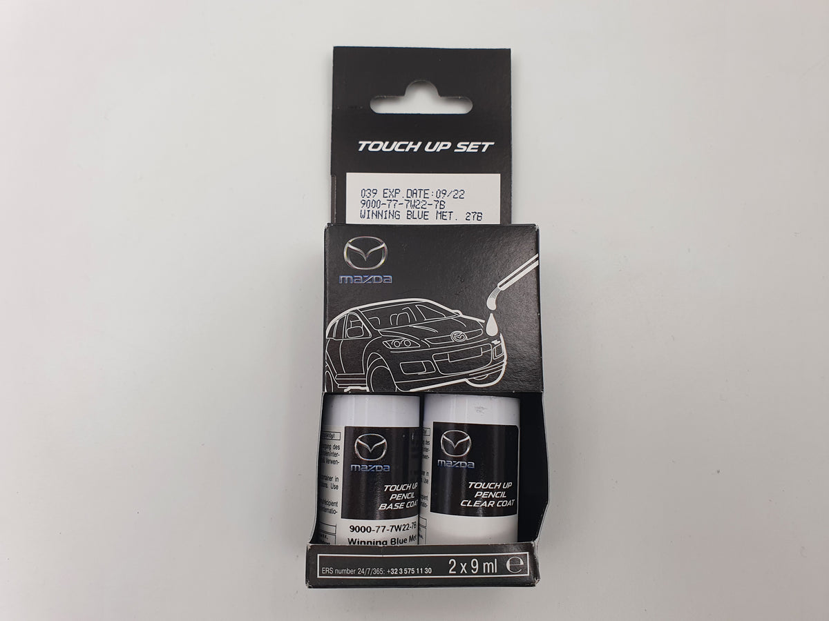 Kit de pincel de retoque original Mazda Winning Blue Metallic 27B OEM ...