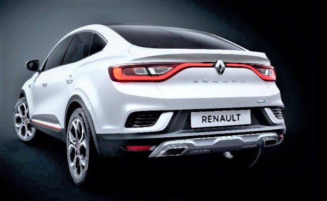 Ski Spoiler Trasero doble cánula Satinado metalizado Renault Arkana OR ...